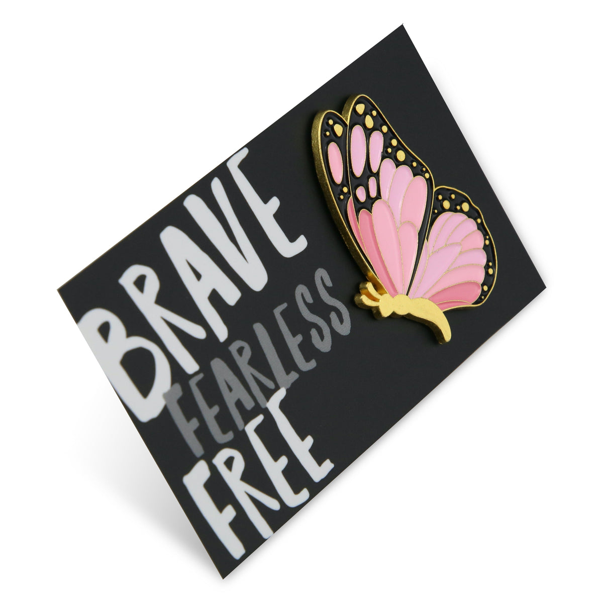 Lovely Pins! Brave Fearless Free - Butterfly Enamel Badge Pin - (11822 ...