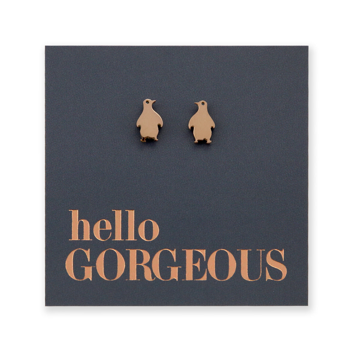 Stainless Steel Earring Studs - Hello Gorgeous - PENGUINS – Sister ...