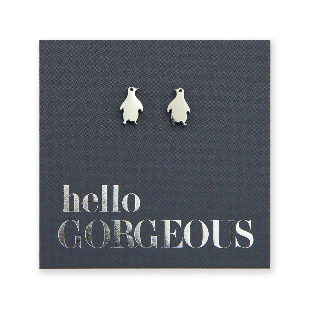 Stainless Steel Earring Studs - Hello Gorgeous - PENGUINS – Sister ...